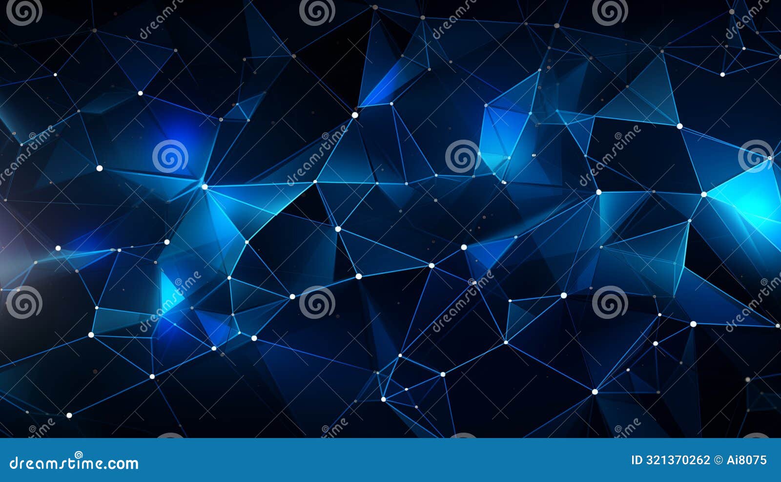 Complex Web of Blue Connectivity Nodes Ai Generated Background Image ...