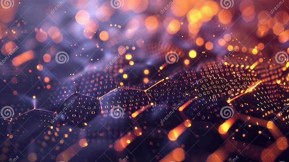 A Complex Web of Data Blocks Forming a Honeycomb Representing the ...