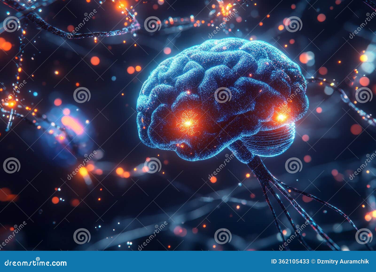 A Complex Web-like Structure with Abstract Blue Networks Resembling a ...