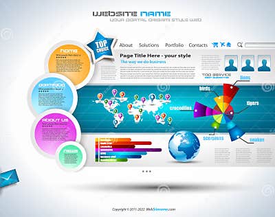 Complex Website Template - Elegant Design Stock Vector - Illustration ...