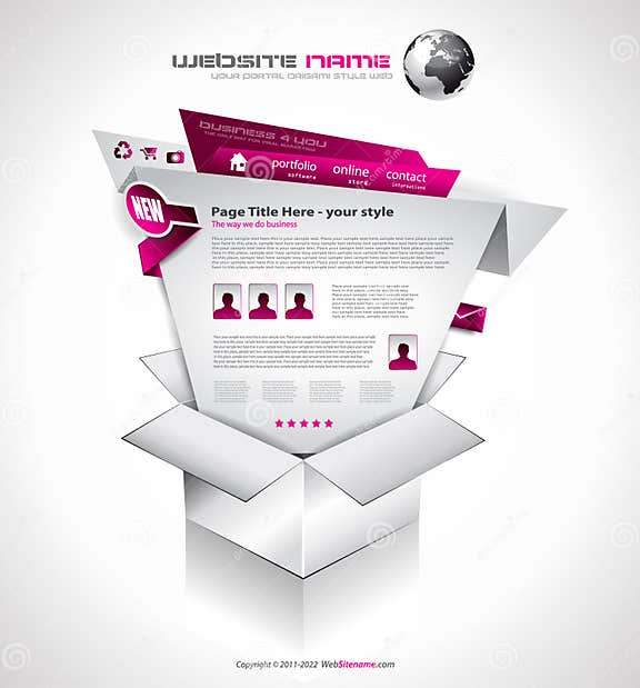 Complex Website Template - Elegant Design Stock Vector - Illustration ...