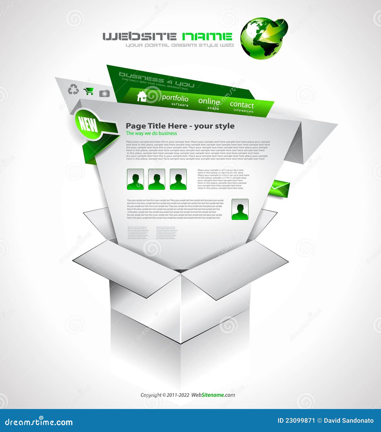 Complex Website Template - Elegant Design Stock Vector - Illustration ...