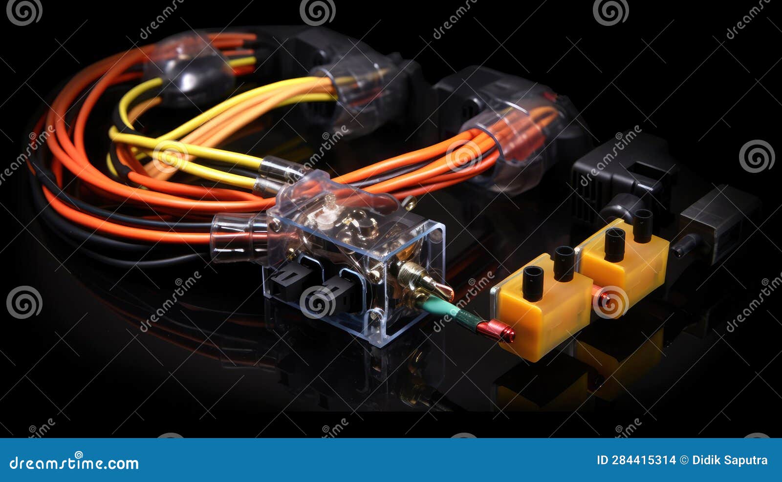 Complex Wiring Harness for the Car Building Industry Stock Illustration ...
