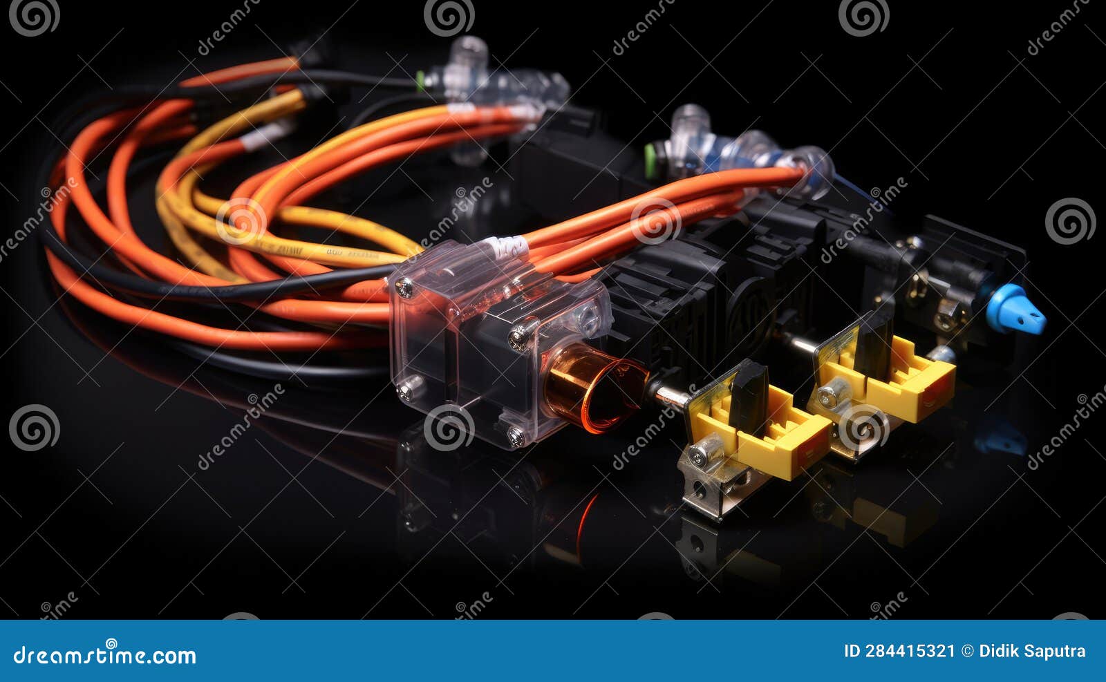 Complex Wiring Harness for the Car Building Industry Stock Illustration ...