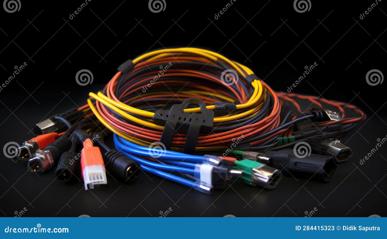 Complex Wiring Harness for the Car Building Industry Stock Illustration ...