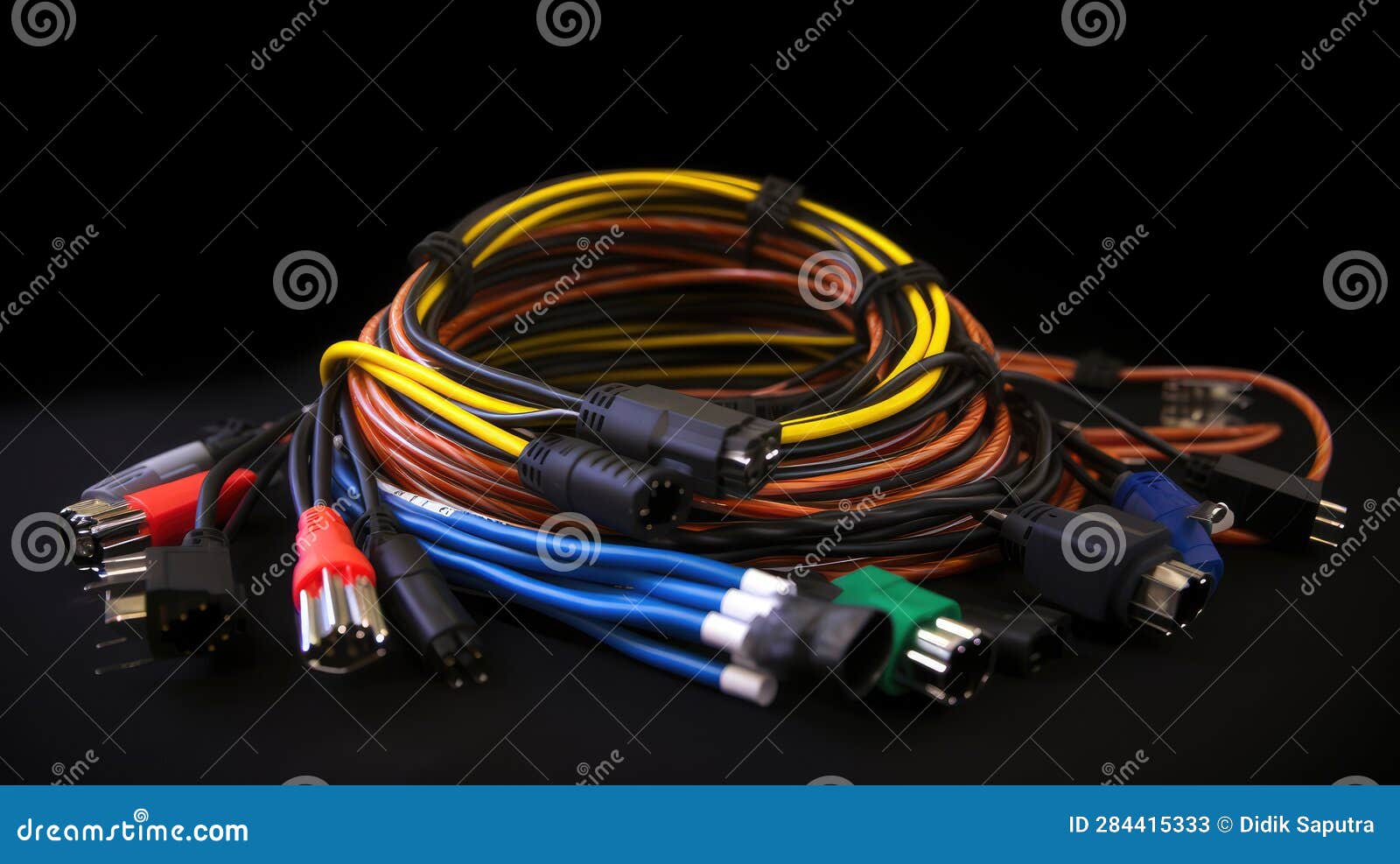 Complex Wiring Harness for the Car Building Industry Stock Illustration ...