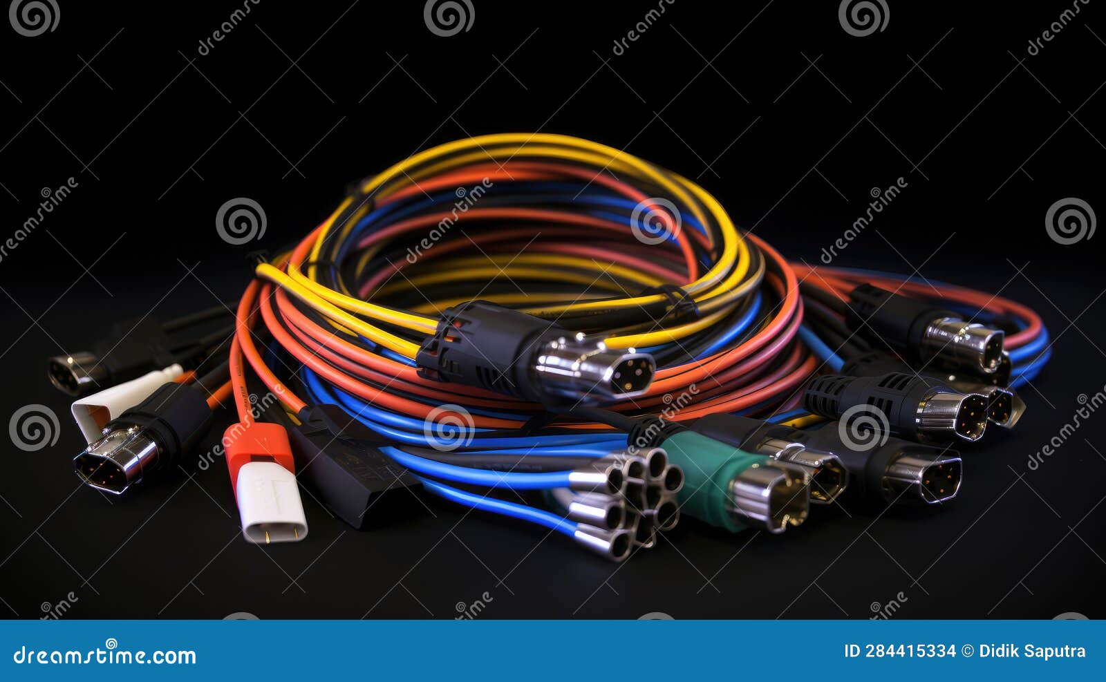 Complex Wiring Harness for the Car Building Industry Stock Illustration ...