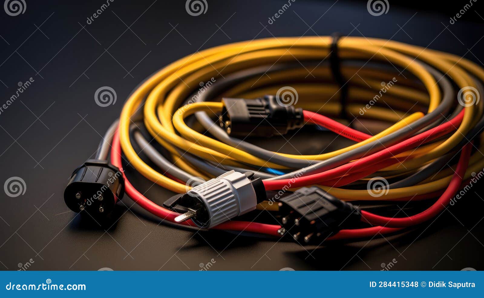 Complex Wiring Harness for the Car Building Industry Stock Illustration ...