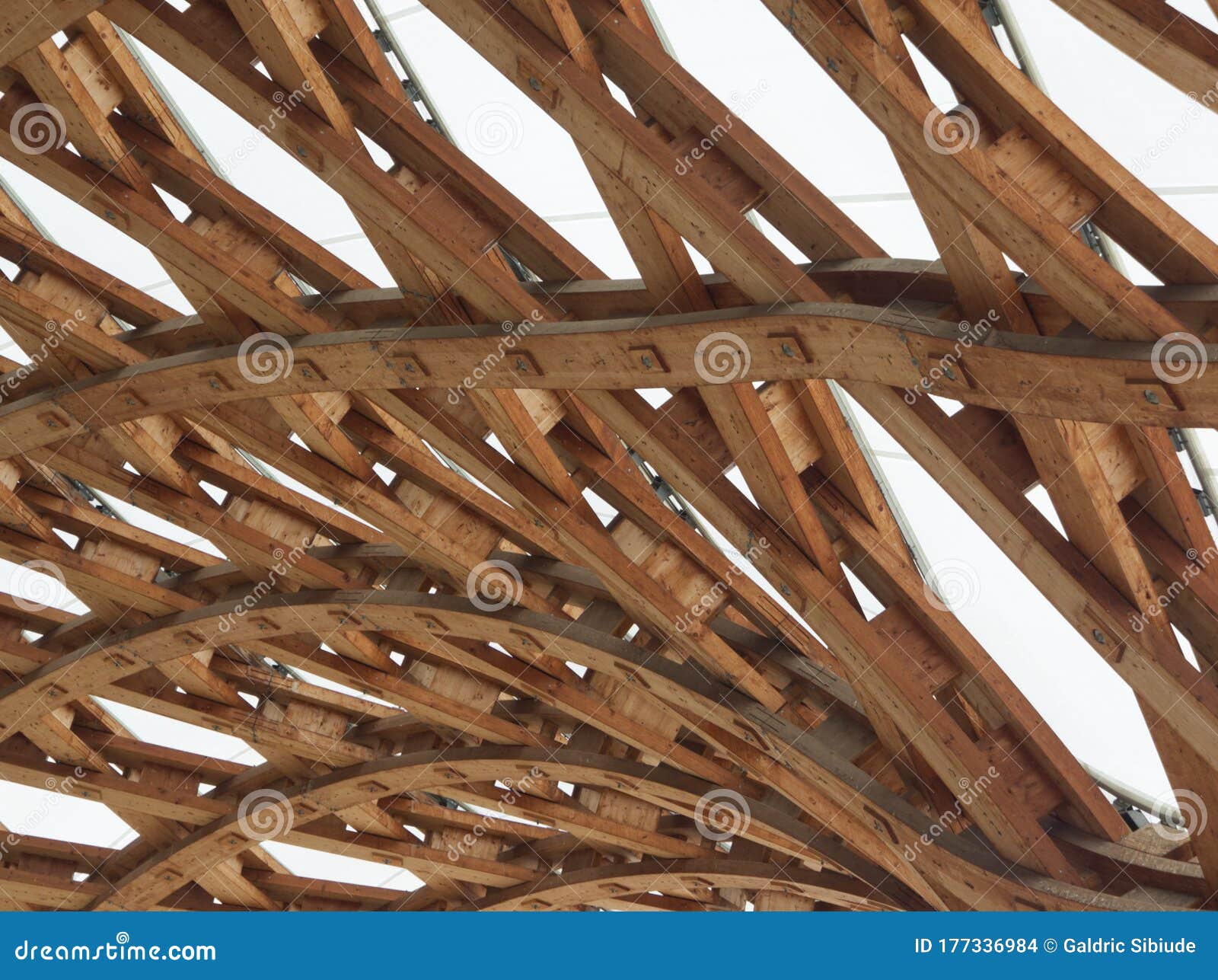 A Complex Wooden Structure - Nice Peace of Engineering Stock Photo ...