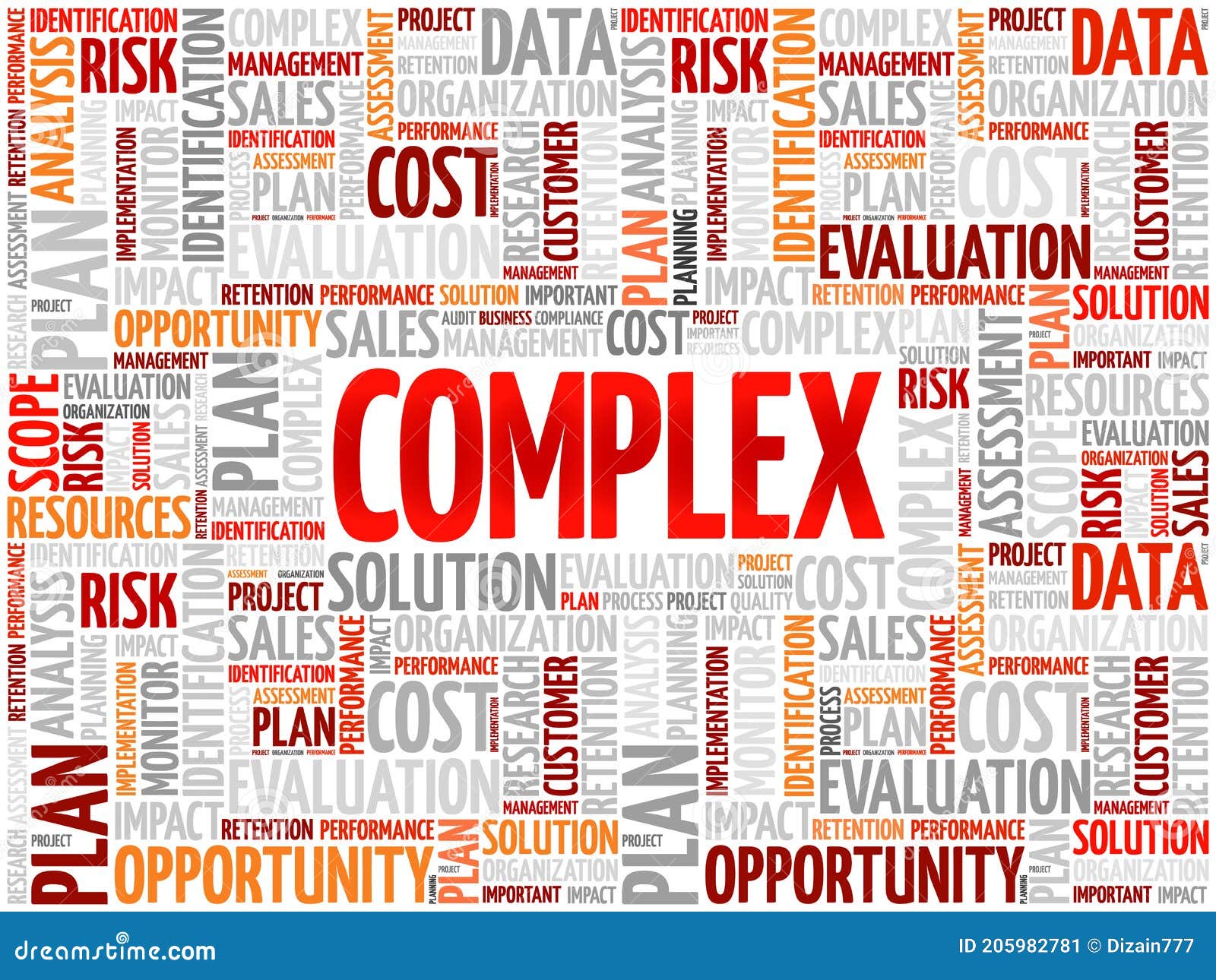 Complex word cloud stock illustration. Illustration of confusion ...