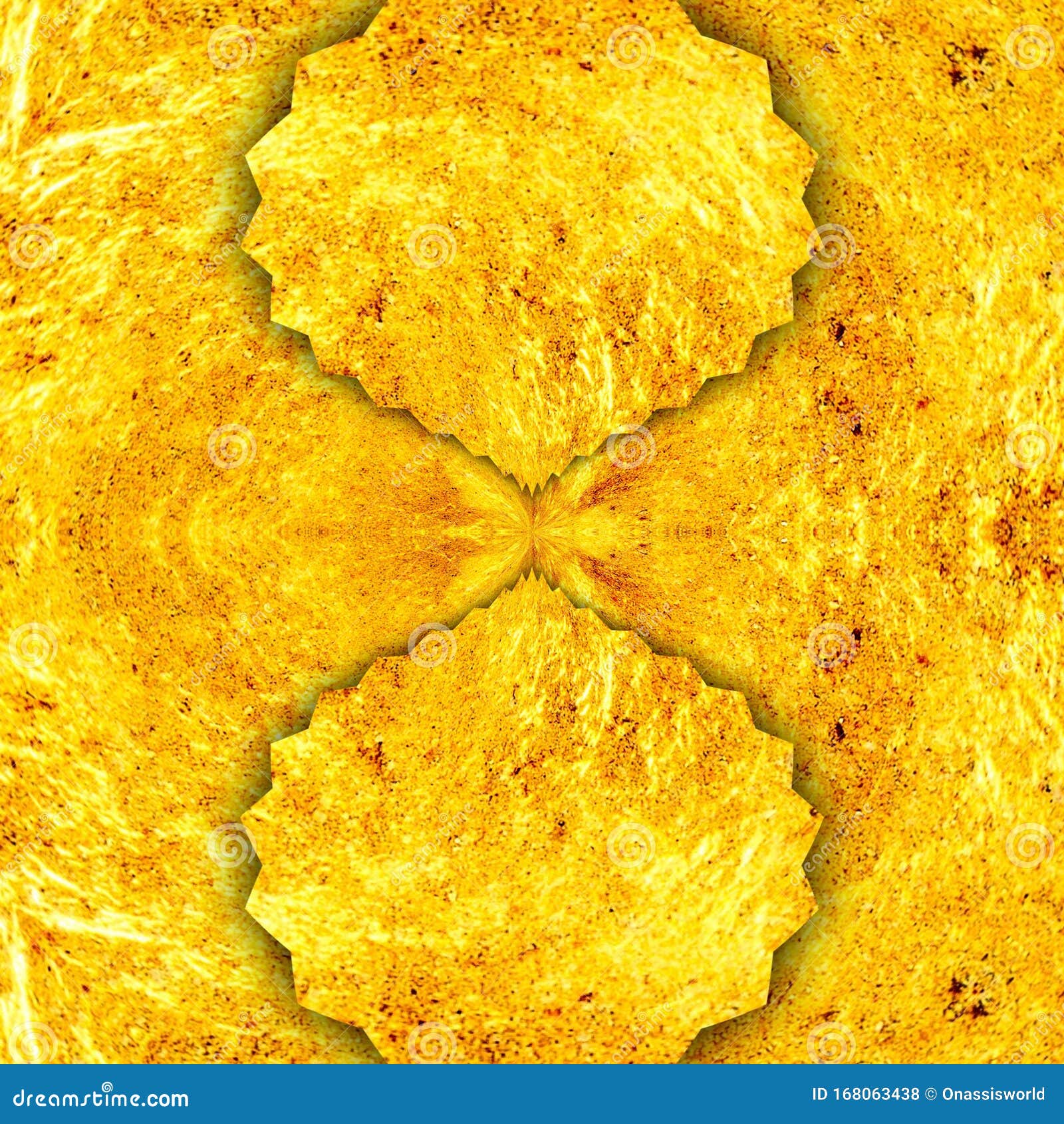 Complex Yellow Gold Abstract Art Background Stock Illustration ...