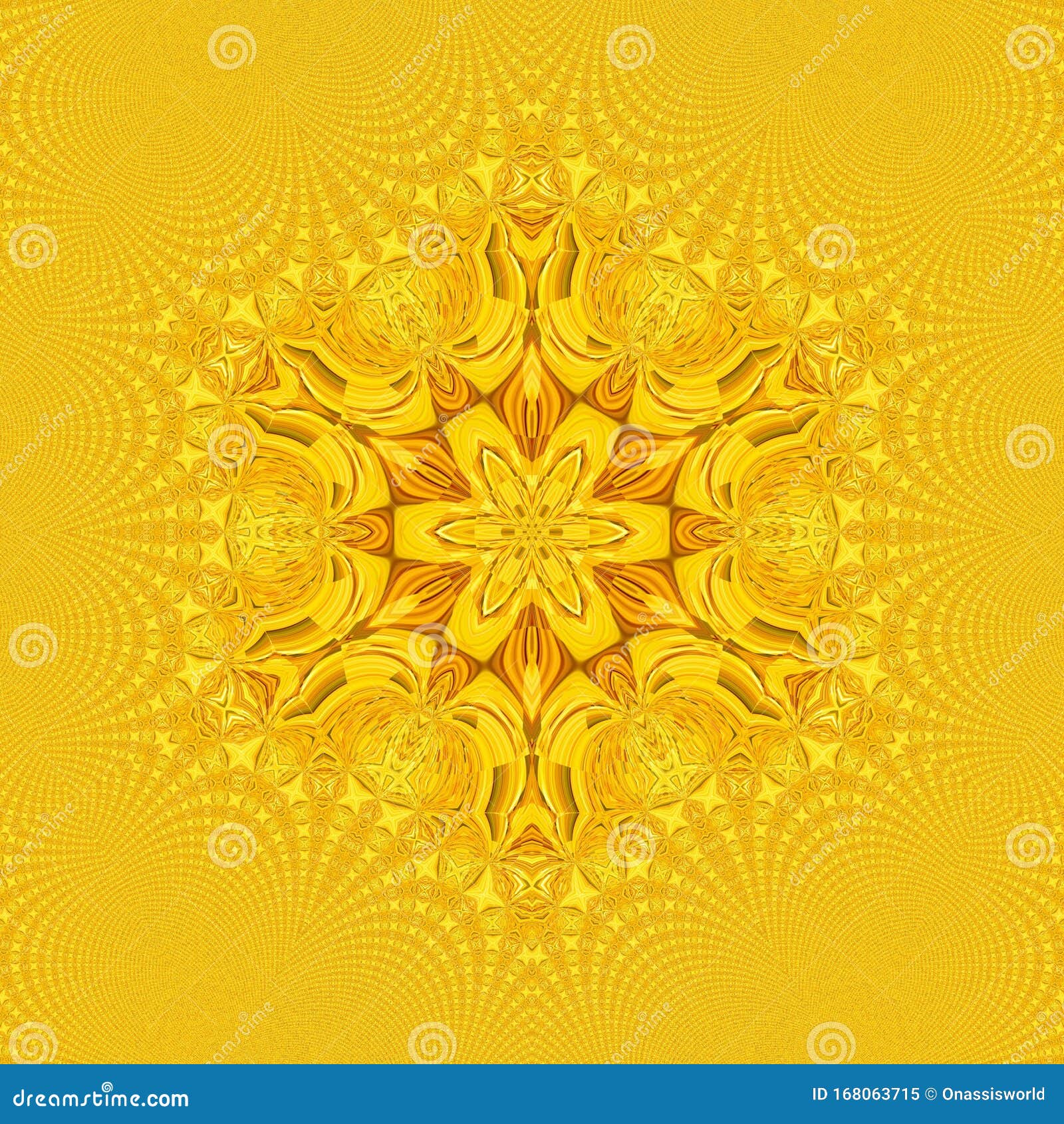 Complex Yellow Gold Abstract Art Background Stock Illustration ...