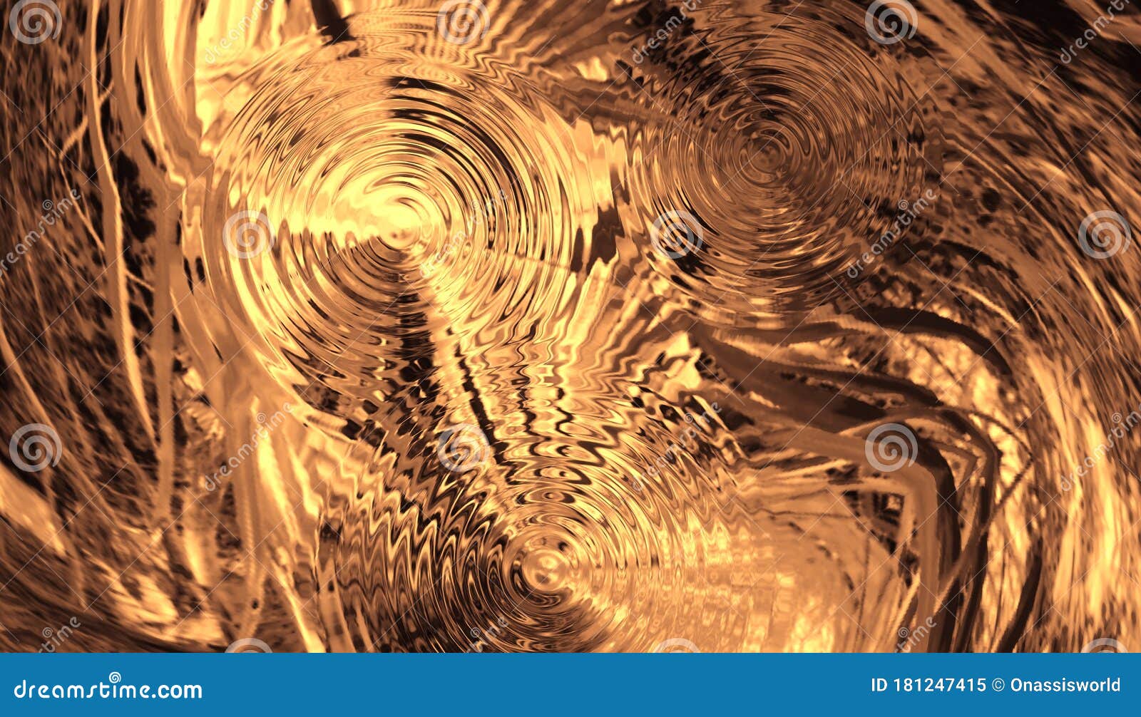 Complex Yellow Gold Abstract Shades Shapes and Blurs Background Stock ...