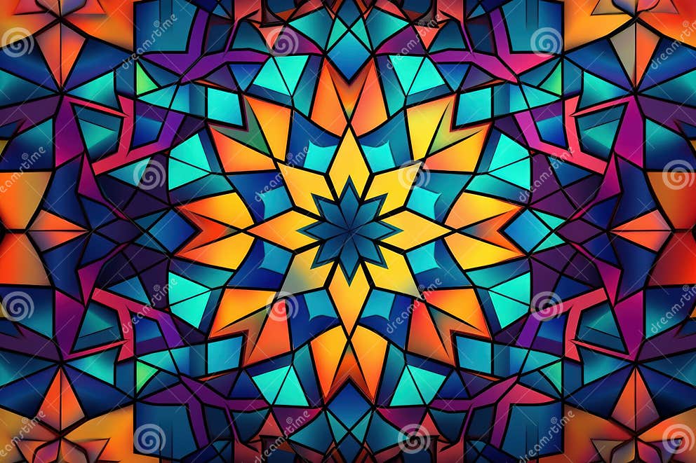 Complex Zelij Pattern. Generate Ai Stock Photo - Image of modern ...