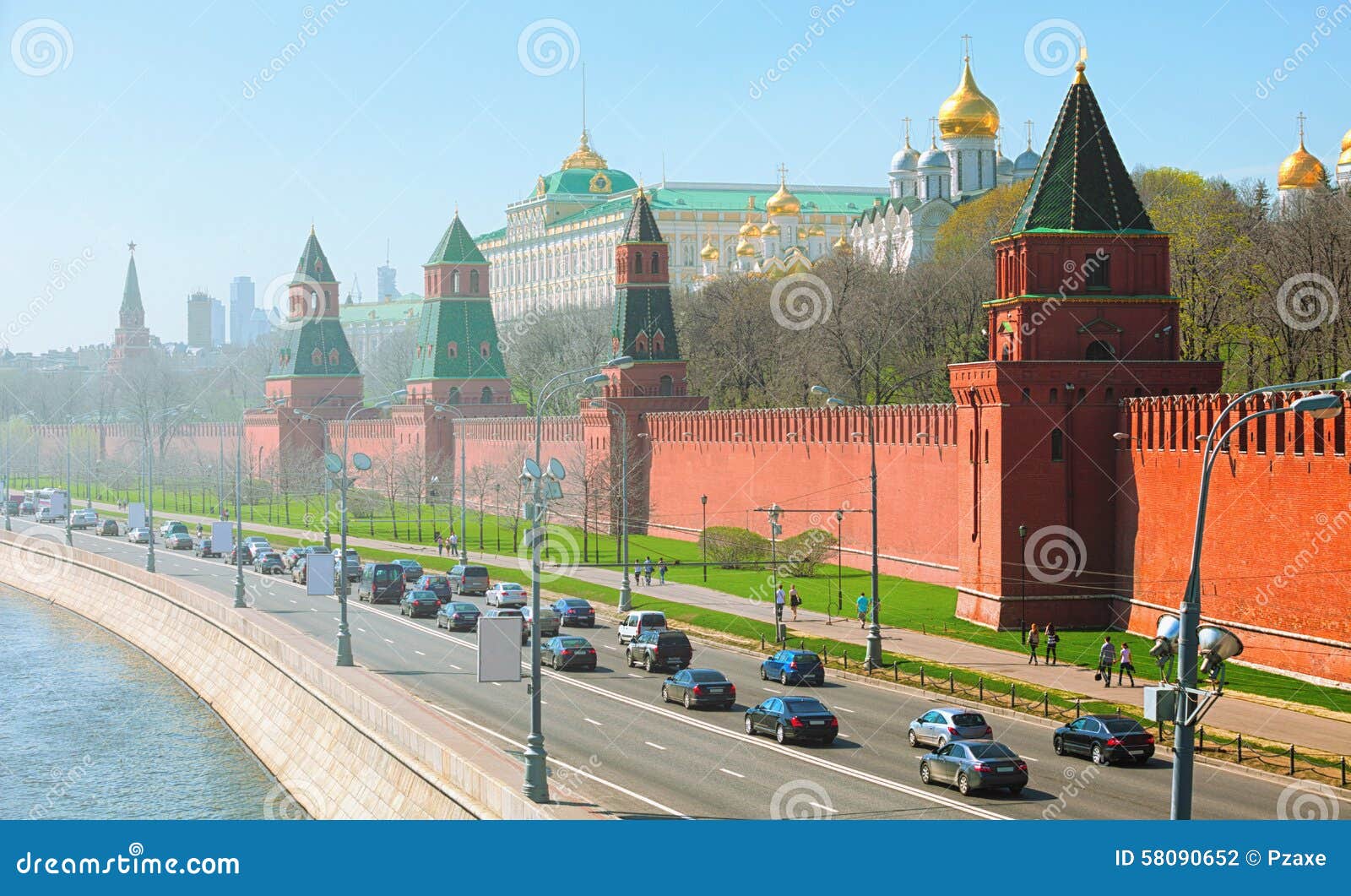 Complexe Het Kremlin Rusland, Moskou Stock Foto - Image of koepel ...