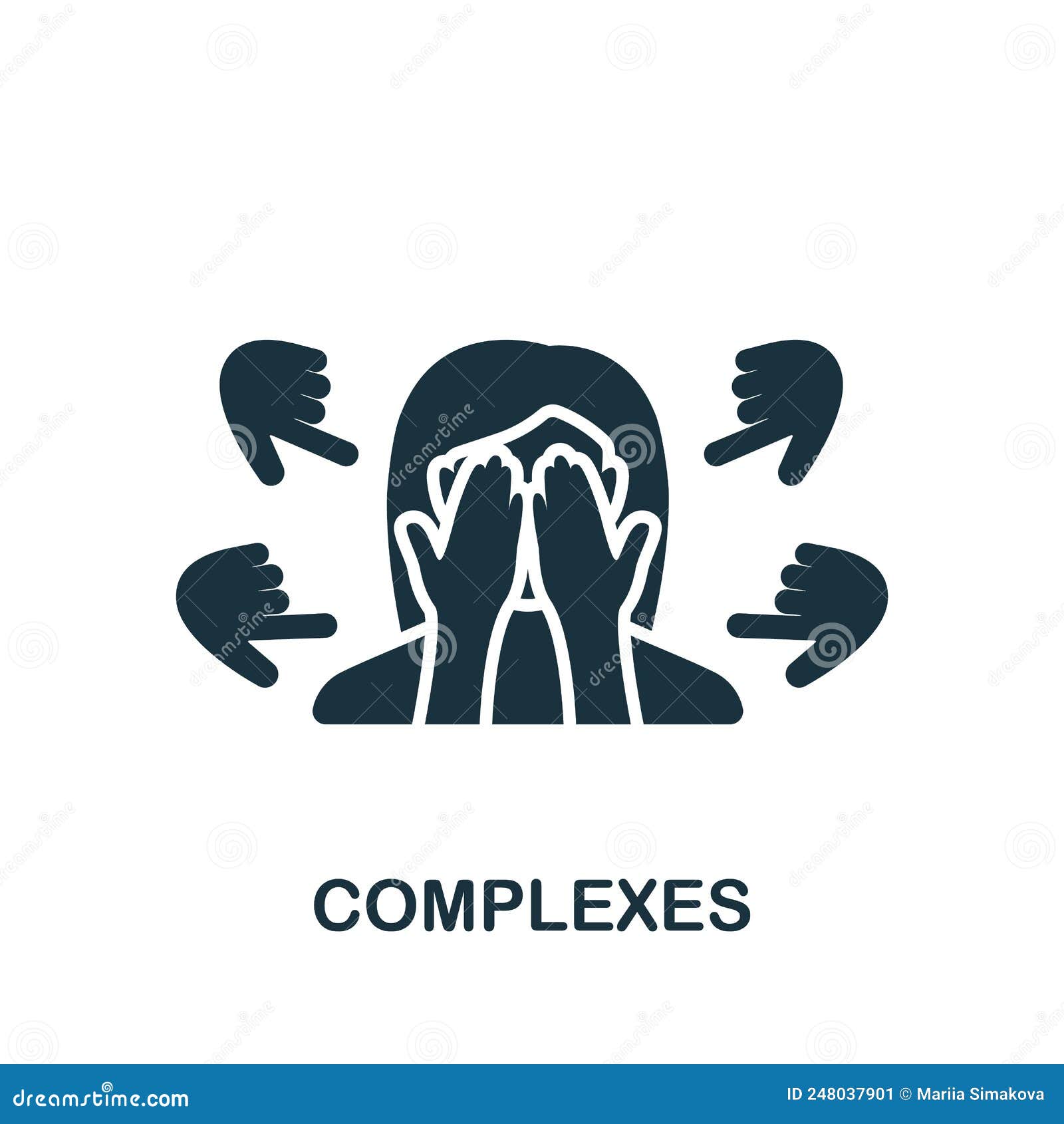 Complexes Icon. Monochrome Simple Psychology Icon for Templates, Web ...