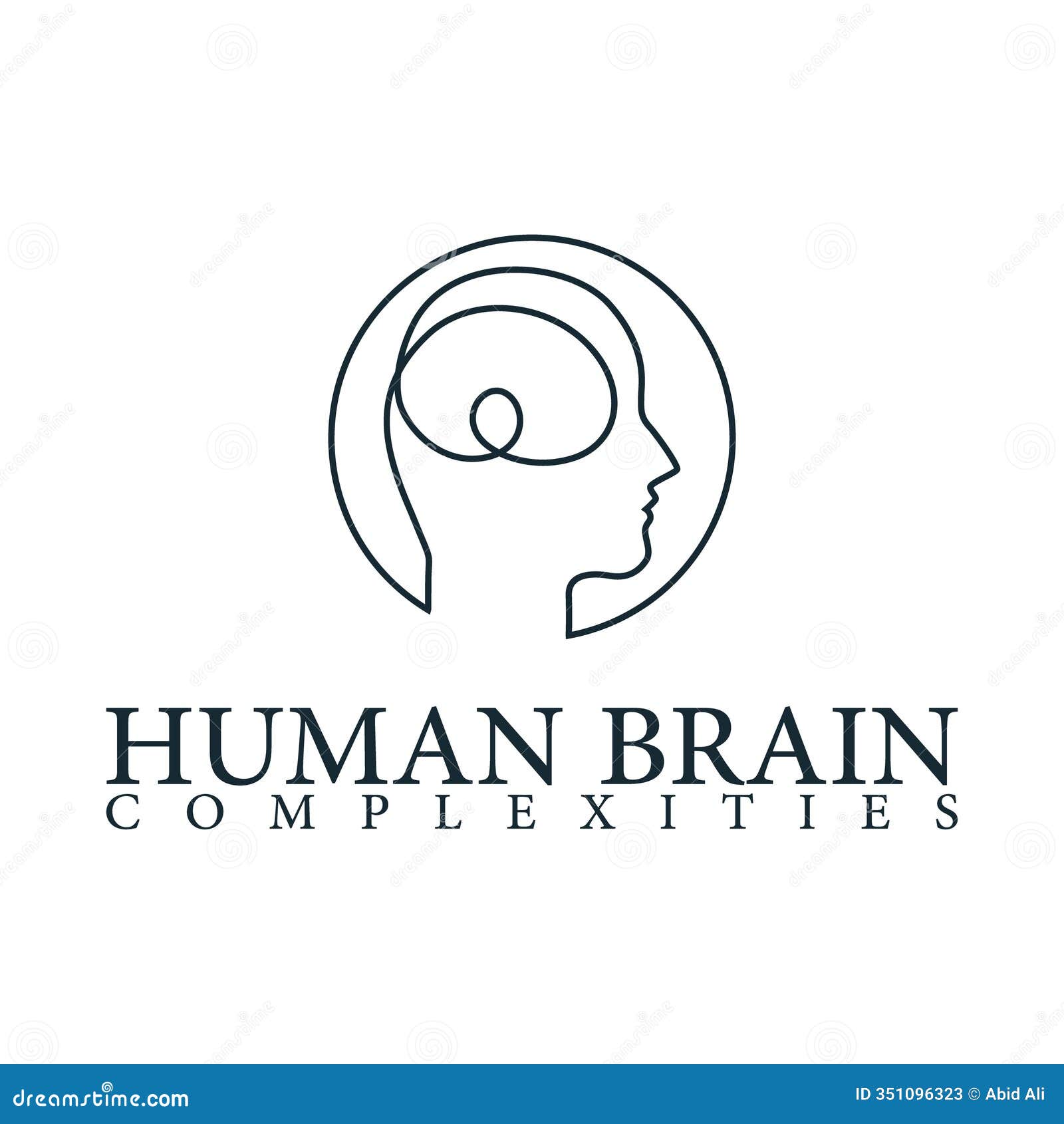 Complexities of Human Brain Logo Stock Illustration - Illustration of ...