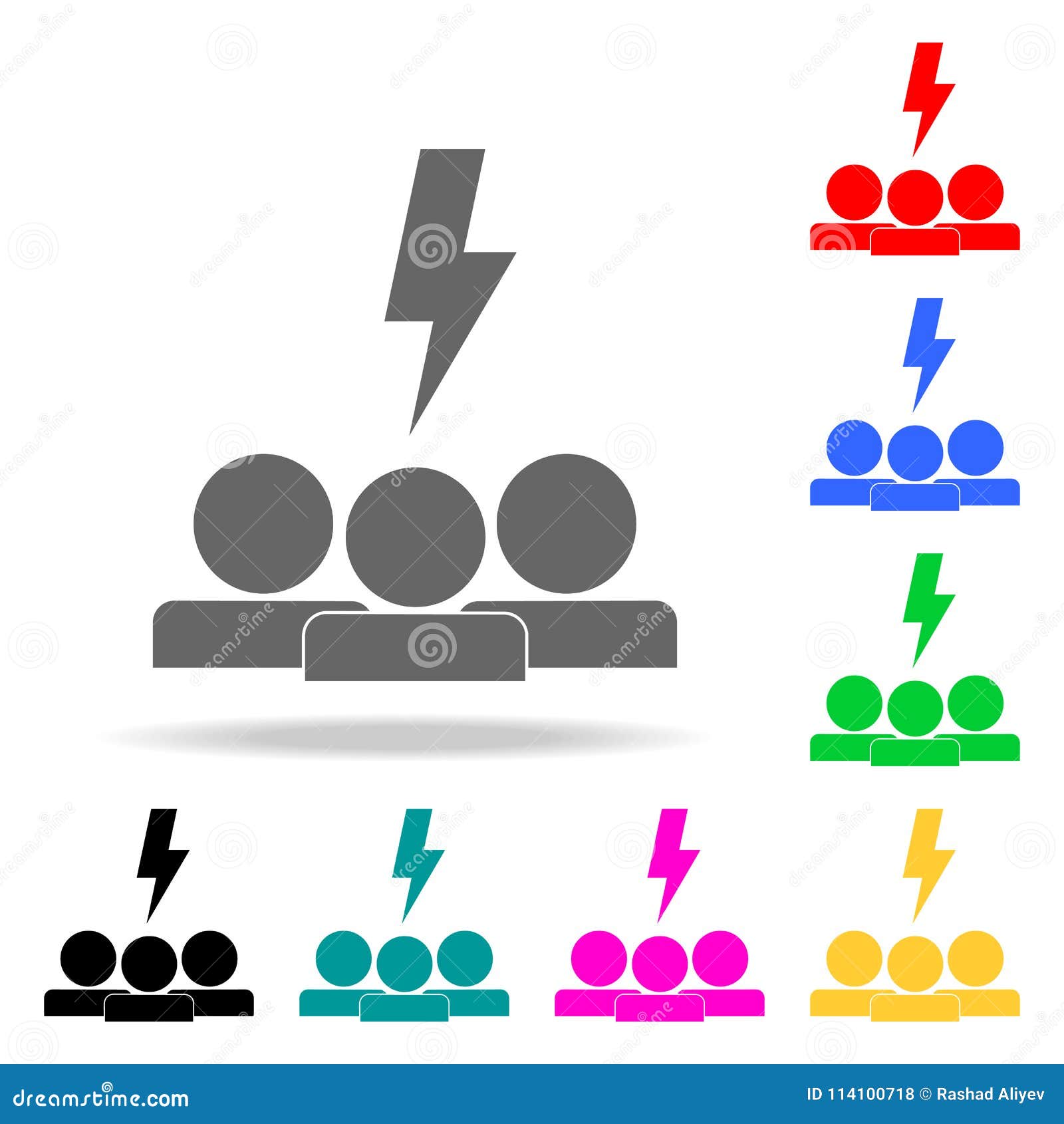 Complexities and Strikes by the Team Icon. Elements of Teamwork Multi ...