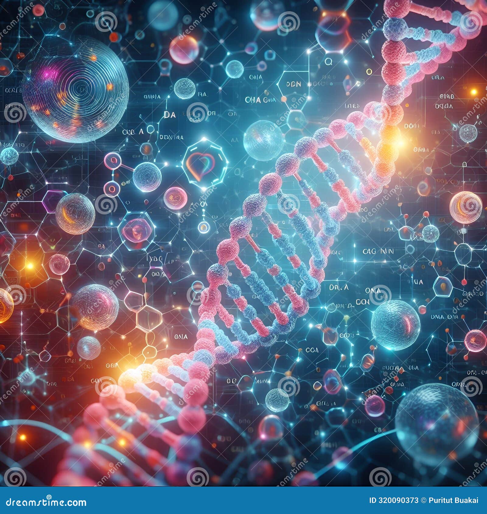 The Complexity and Color of Genetics. Stock Image - Image of biology ...