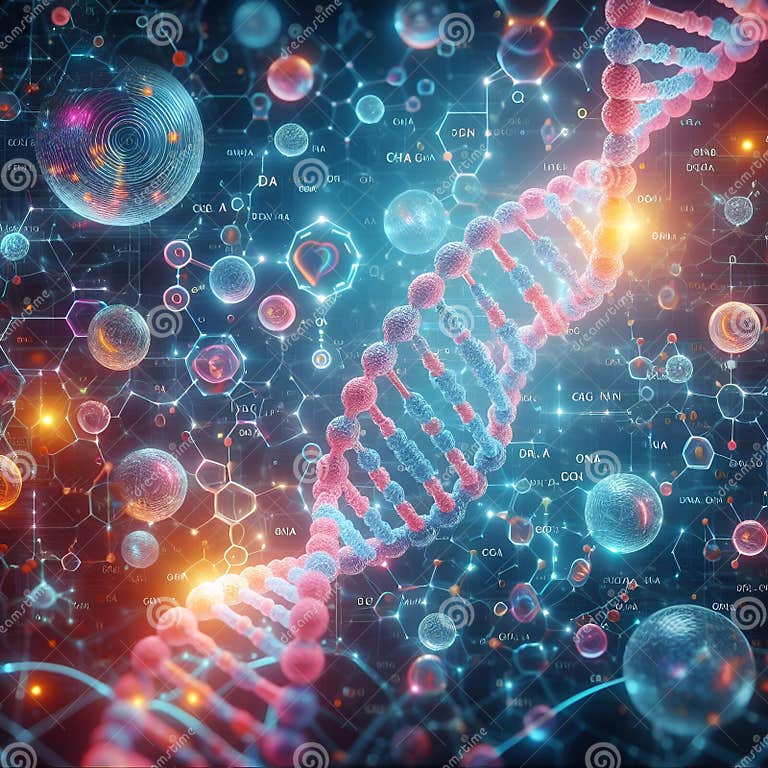The Complexity and Color of Genetics. Stock Image - Image of biology ...