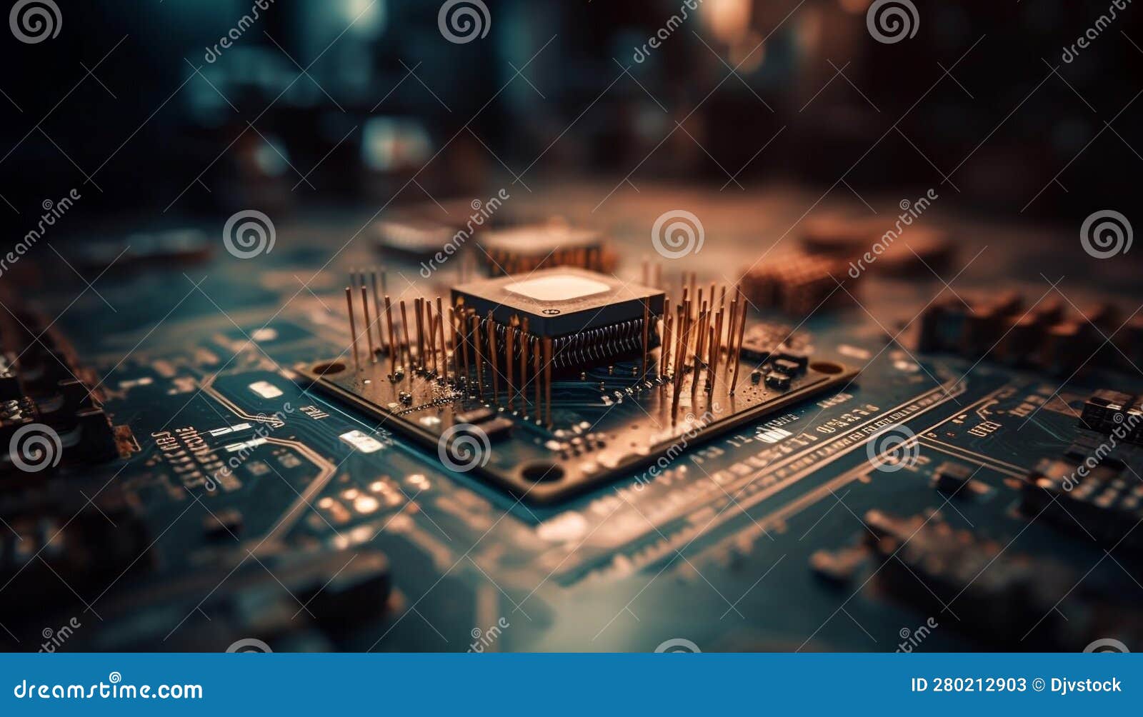 Complexity of Computer Equipment Circuit Board, CPU, Capacitor ...