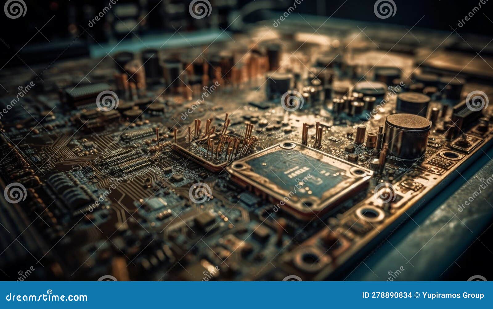 Complexity of the Electronics Industry Shown in Close Up Circuit Board ...