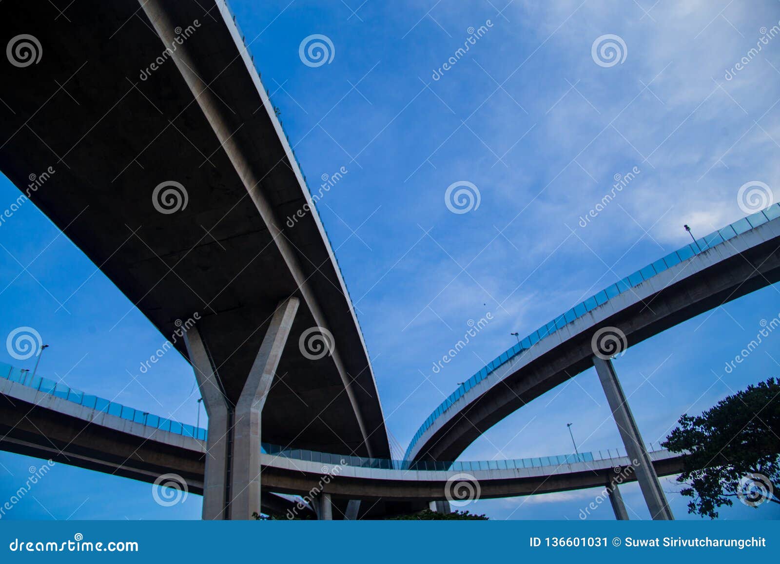 Complexity Expressway Bridge Stock Image - Image of curve, design ...