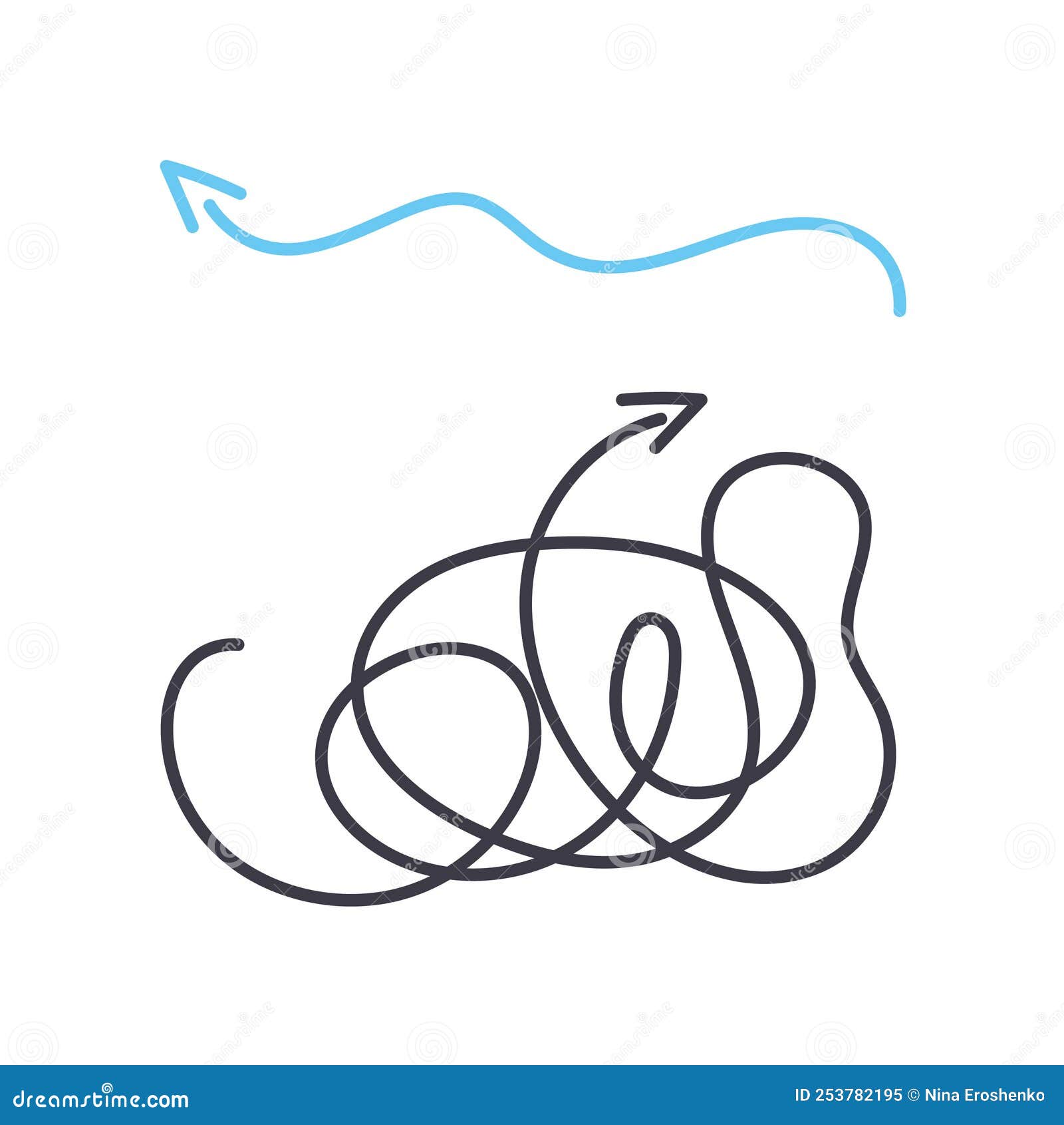 Complexity Line Icon, Outline Symbol, Vector Illustration, Concept Sign ...