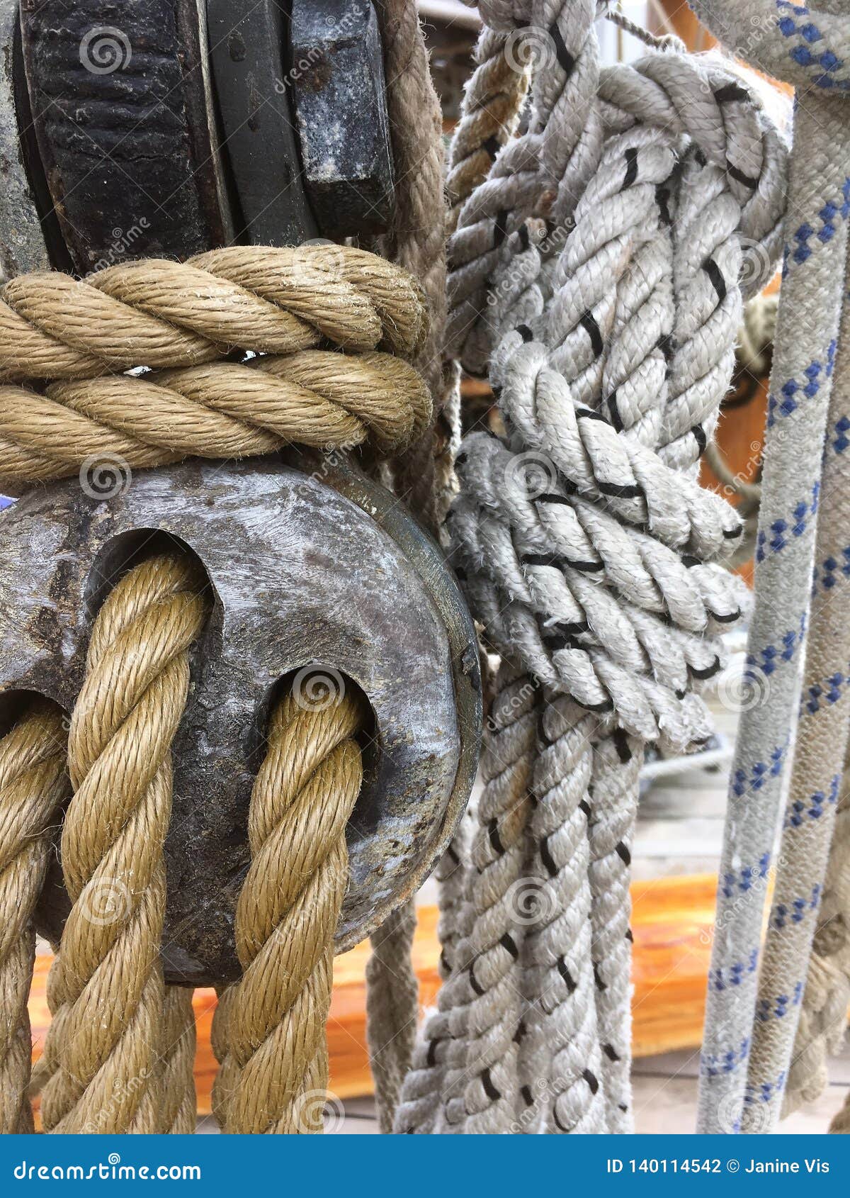 Ropes, ropes and ropes stock photo. Image of boat, sailingboat - 140114542