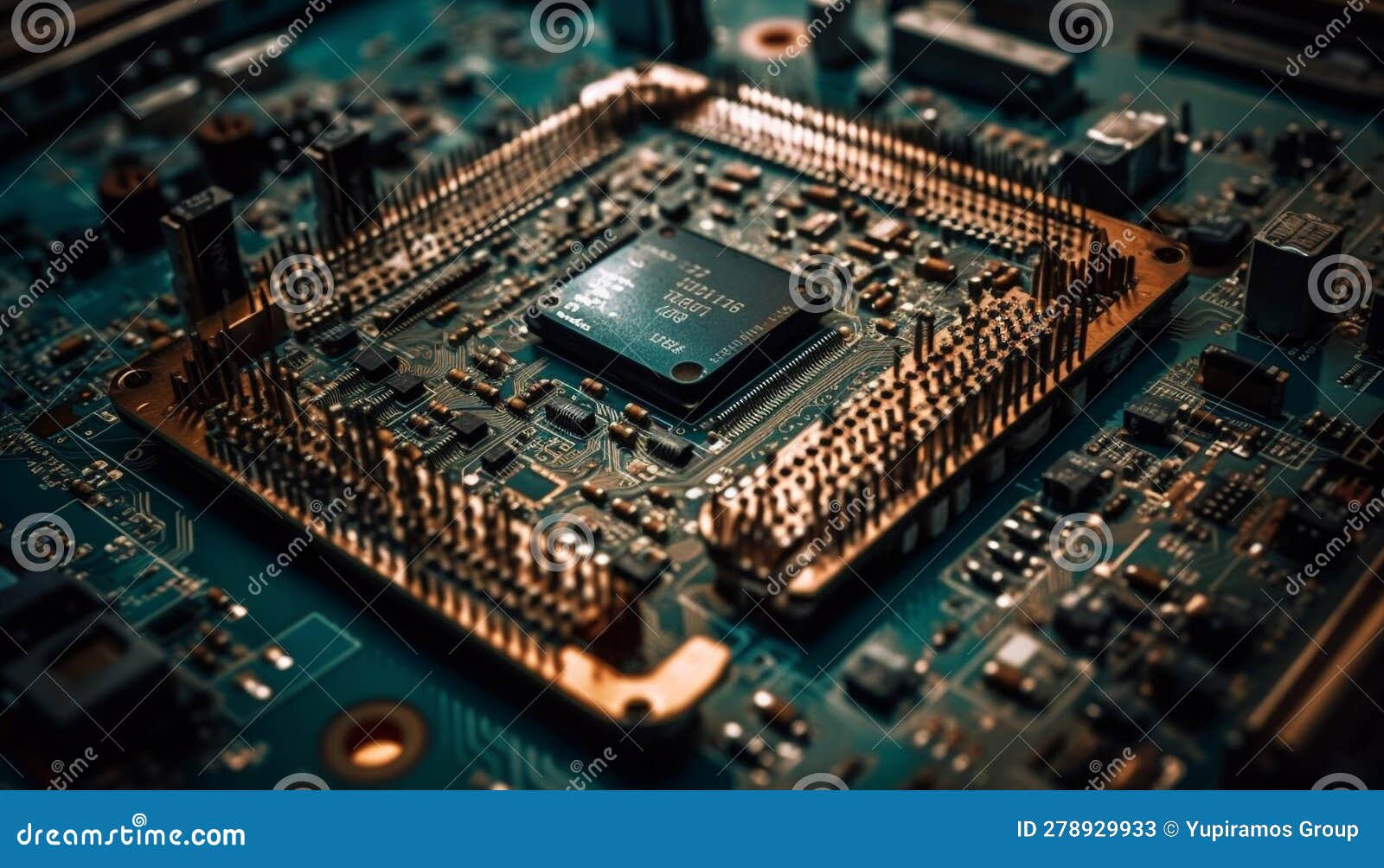 Complexity of Semiconductor Industry Shown in Close Up of Computer Chip ...