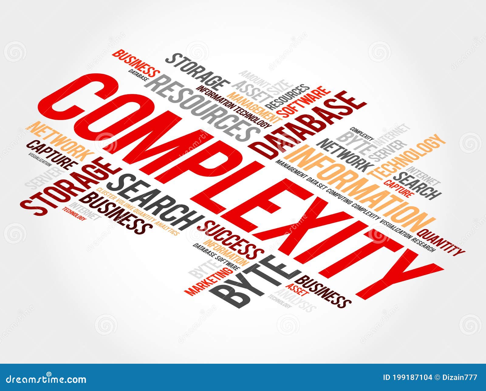 Complexity word cloud stock illustration. Illustration of choice ...