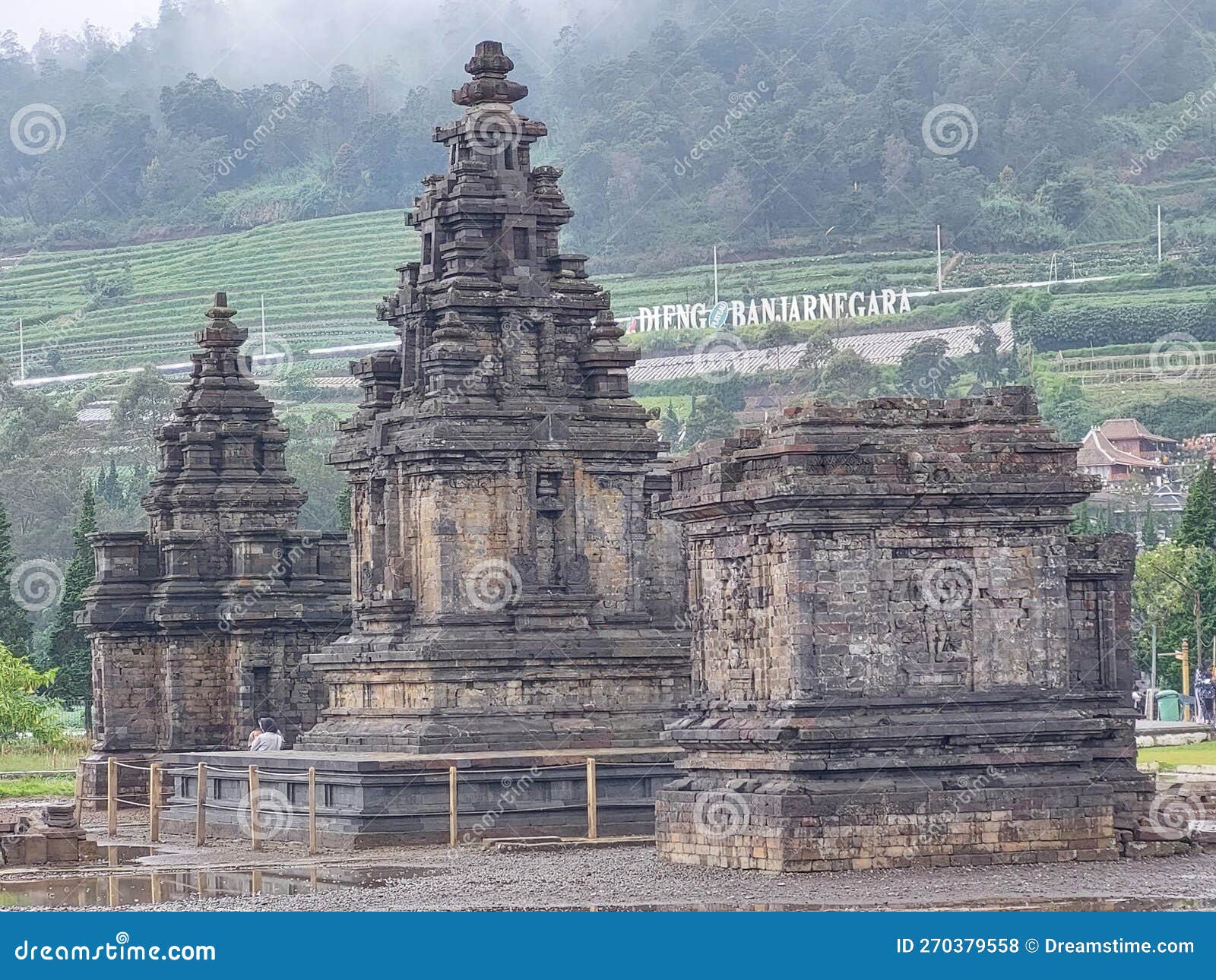 Complexo Templo De Pandawa Dieng Plateau Indonesia Foto de Stock ...