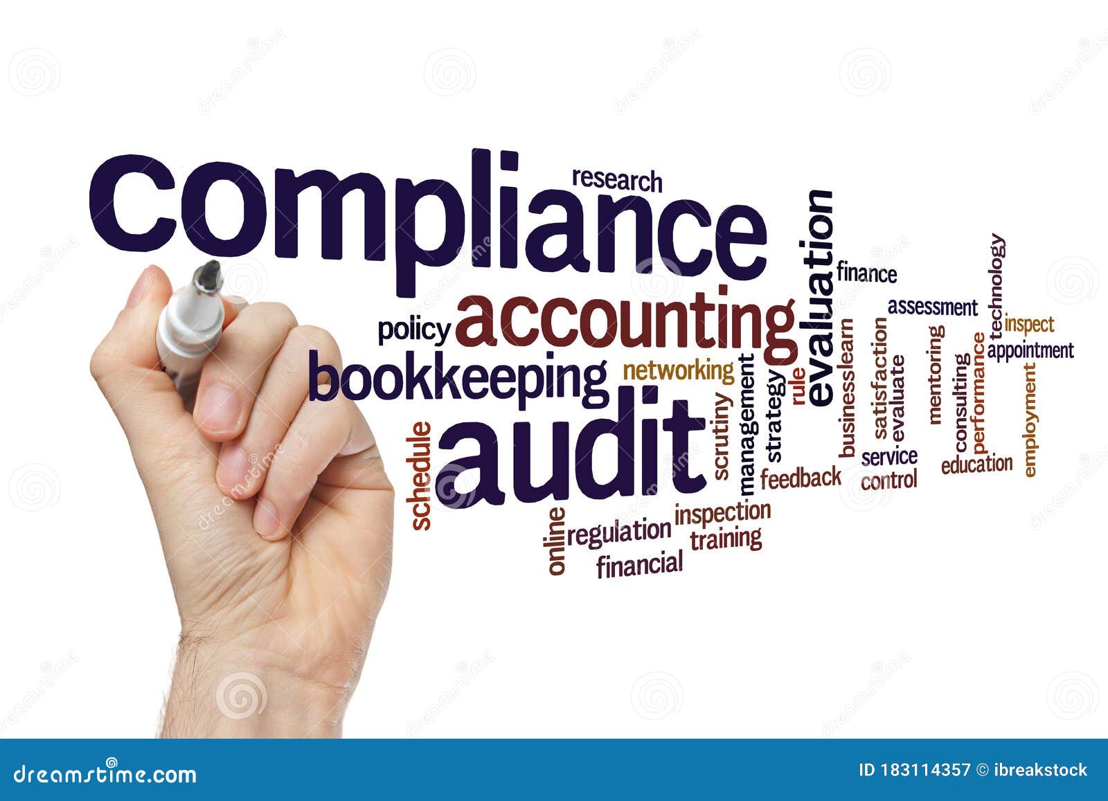 Compliance Audit Word Cloud Concept Stock Illustration - Illustration ...