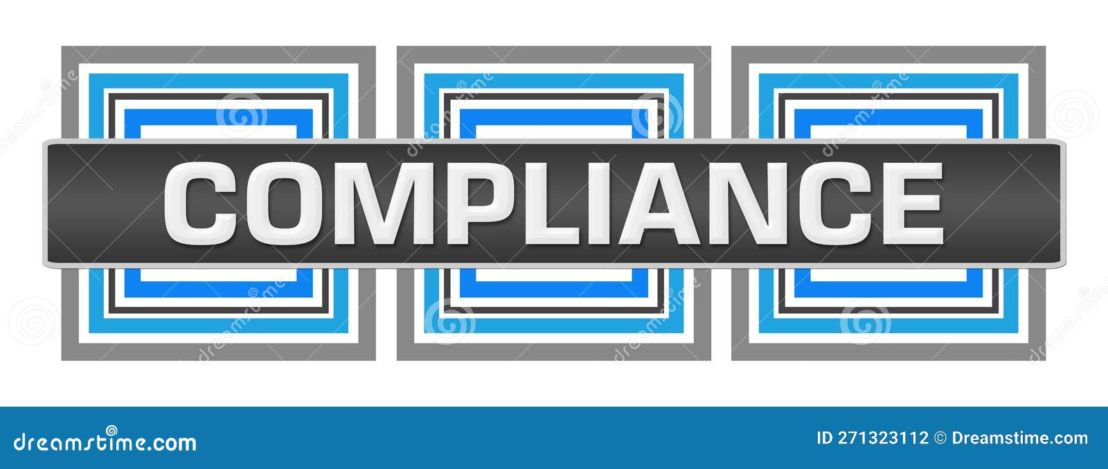 Compliance Blue Grey Border Squares Horizontal Stock Illustration ...