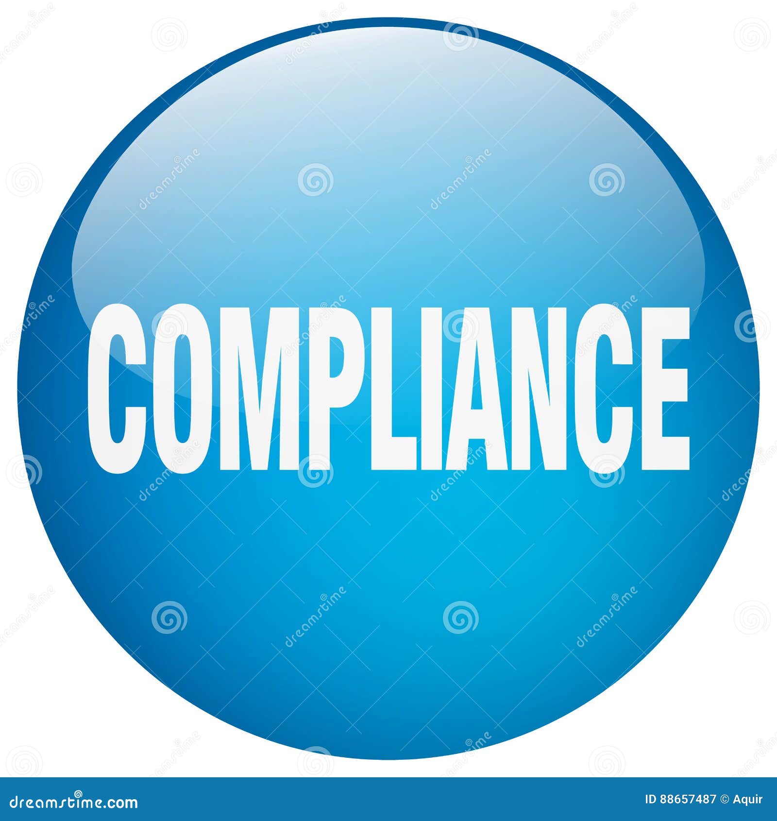 Compliance Blue Round Gel Isolated Button Stock Vector - Illustration ...
