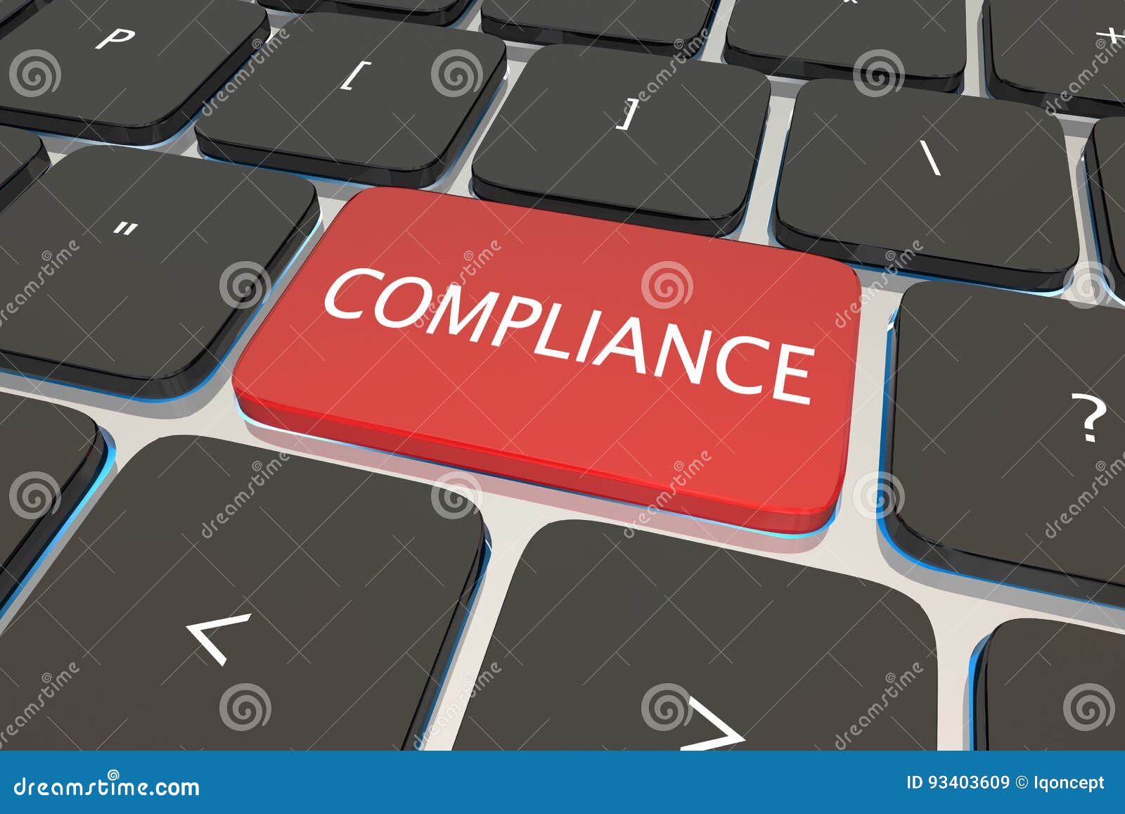 Compliance Computer Keyboard Key Button Stock Illustration ...
