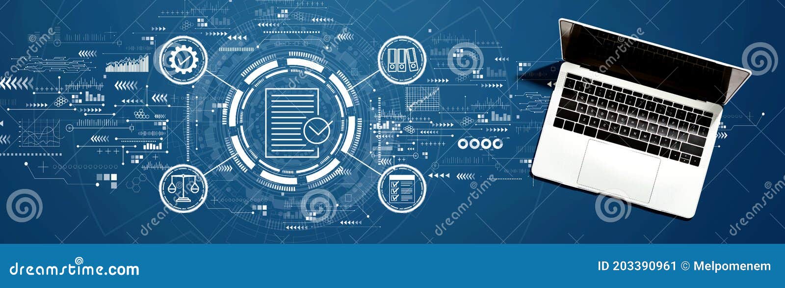 Compliance Concept with a Laptop Computer Stock Image - Image of ...