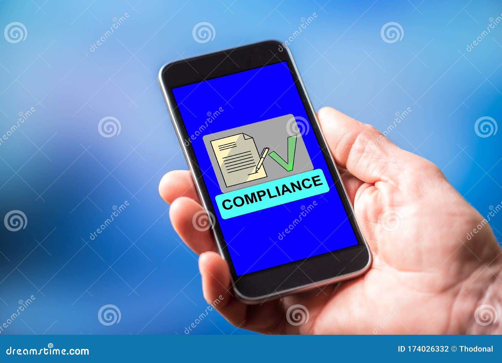 Compliance Concept on a Smartphone Stock Photo - Image of risk, policy ...