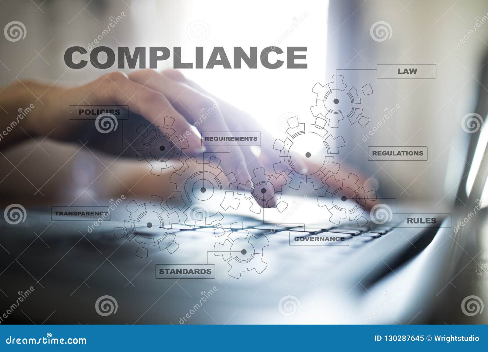 Compliance Concept With Icons And Text. Regulations, Law, Standards ...