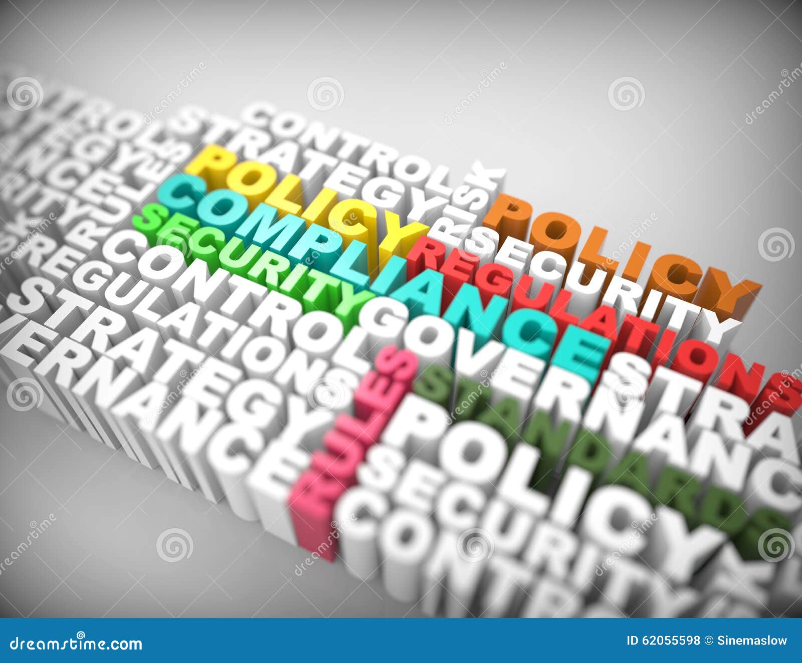 Compliance 3d word concept stock illustration. Illustration of strategy ...