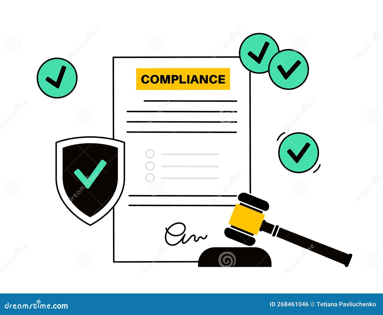 Compliance Document Checklist Stock Illustration - Illustration of ...