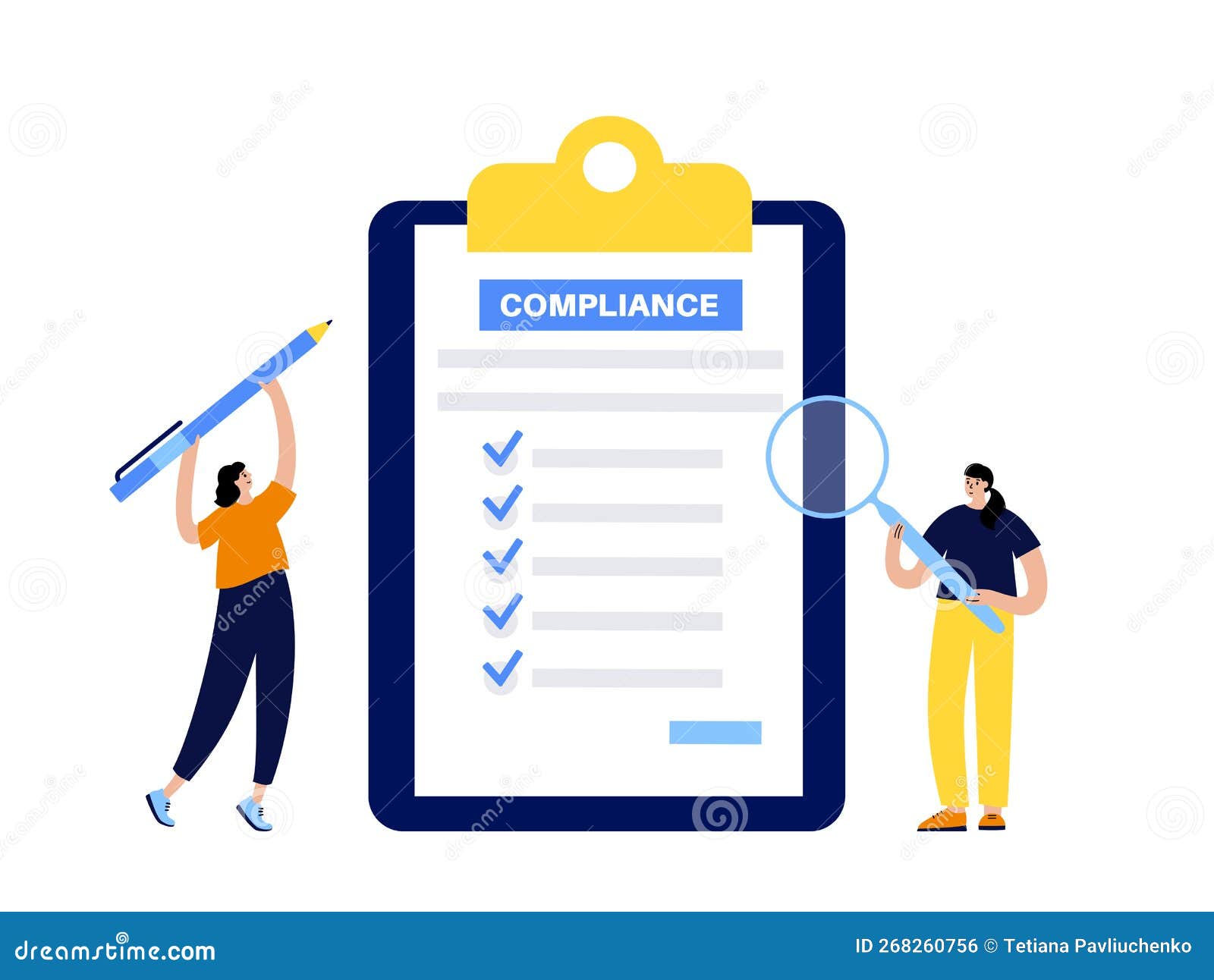 Compliance Document Checklist Stock Vector - Illustration of principle ...