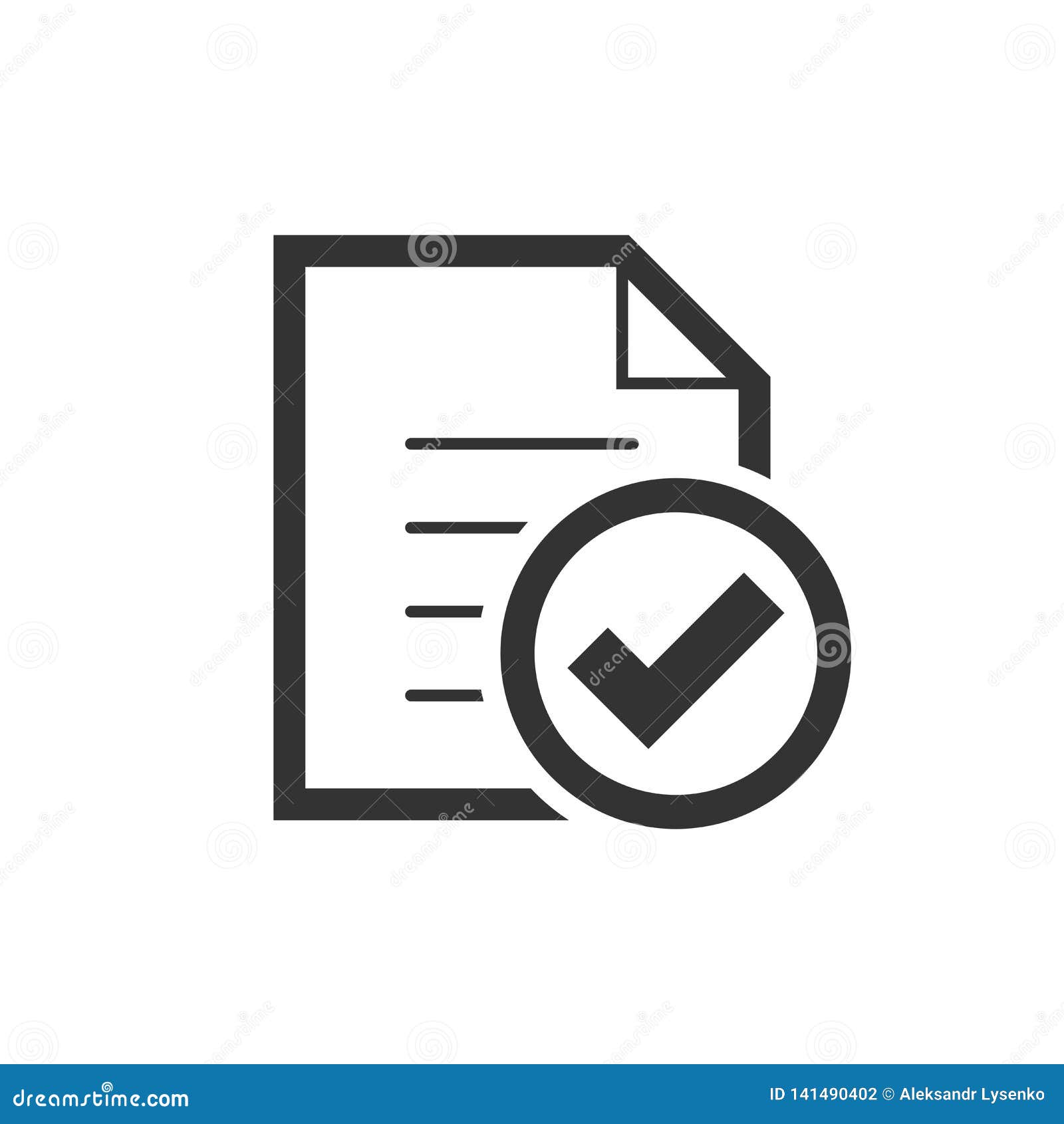 Compliance Document Icon in Flat Style. Approved Process Vector ...