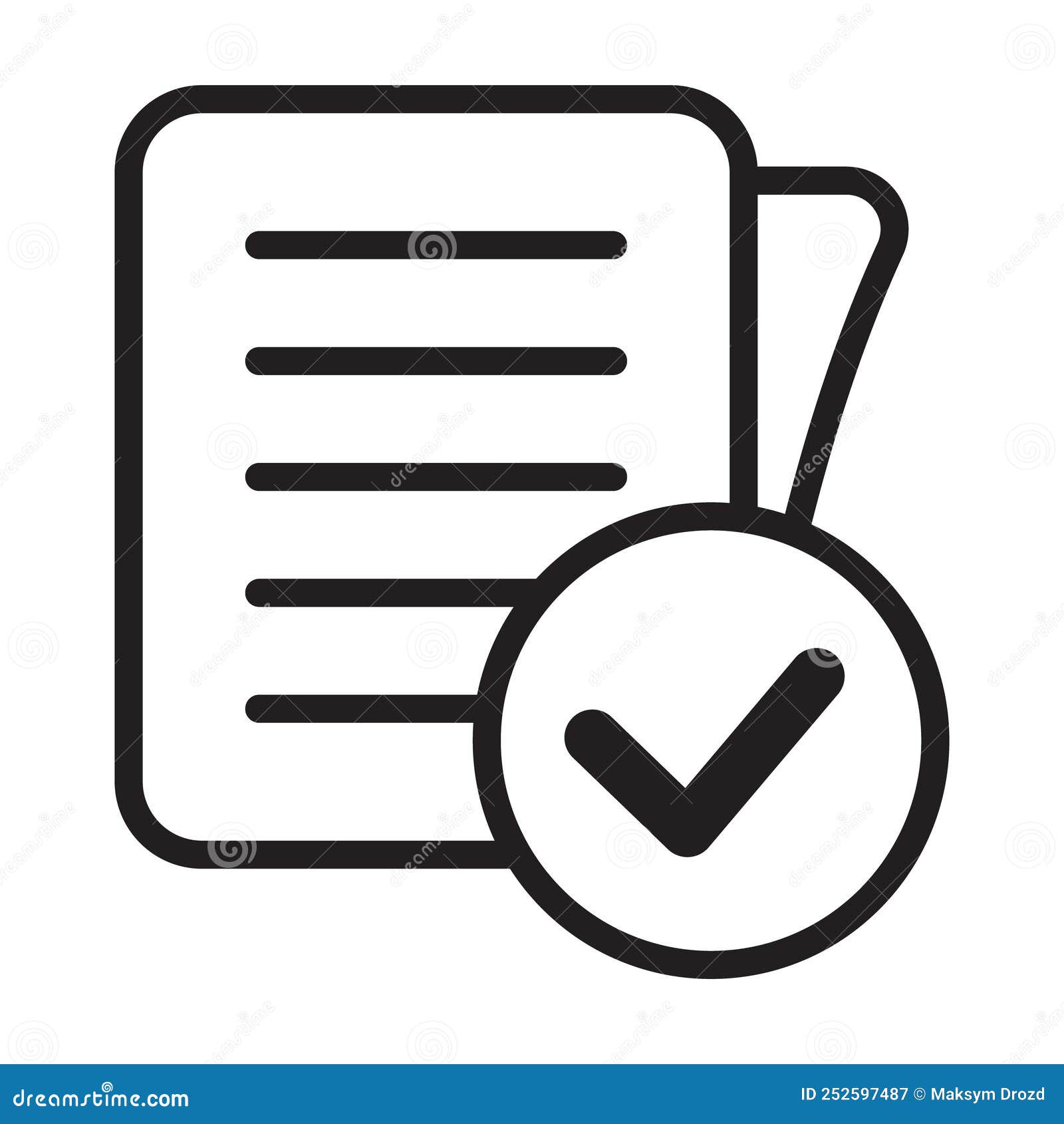 Compliance Document Icon in Flat Style. Approved Process Vector ...