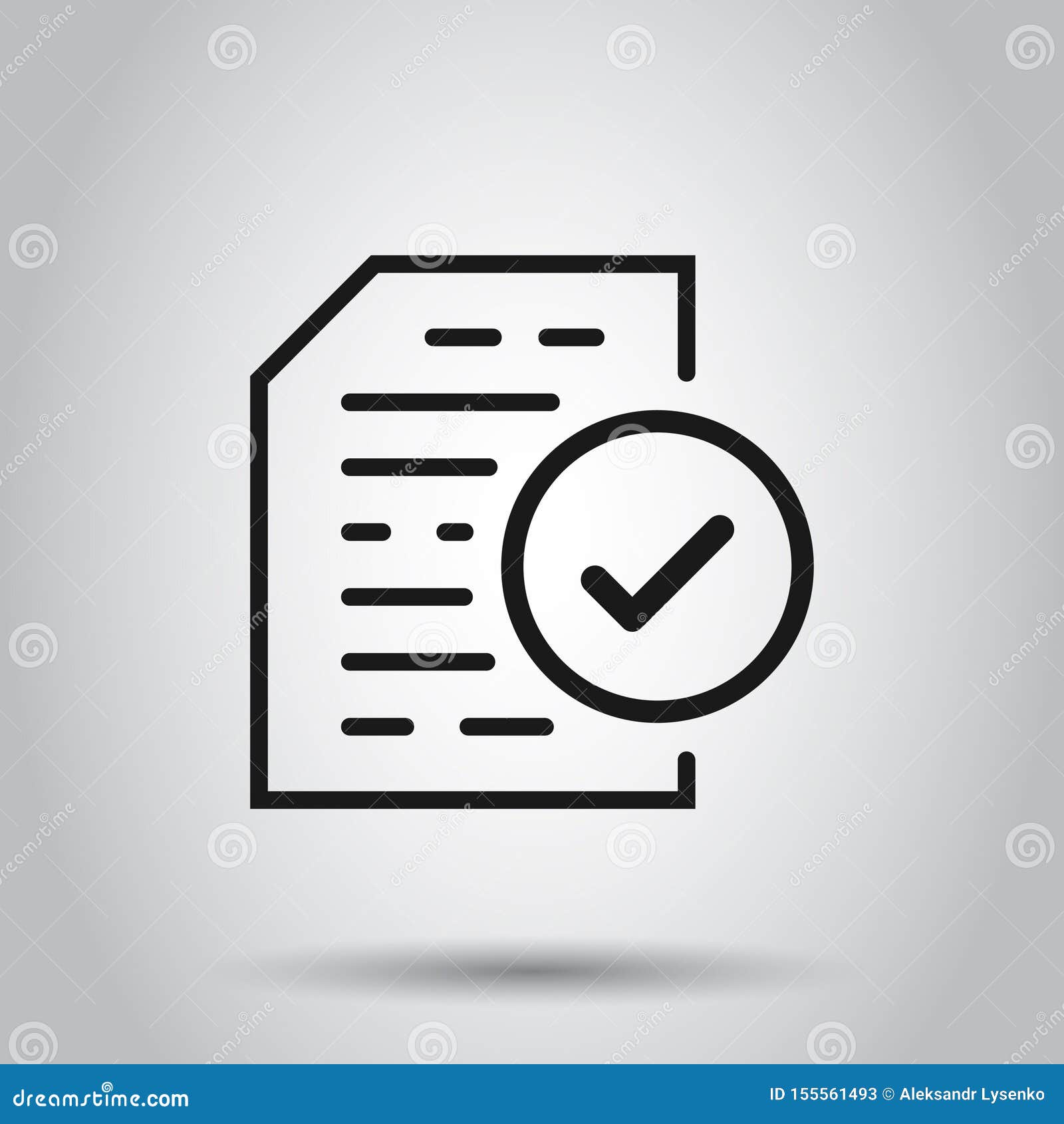 Compliance Document Icon in Transparent Style. Approved Process Vector ...