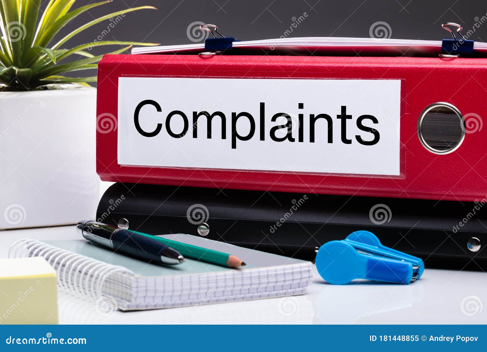 Compliance Folder and Office Supplies on Office Desk Stock Image ...