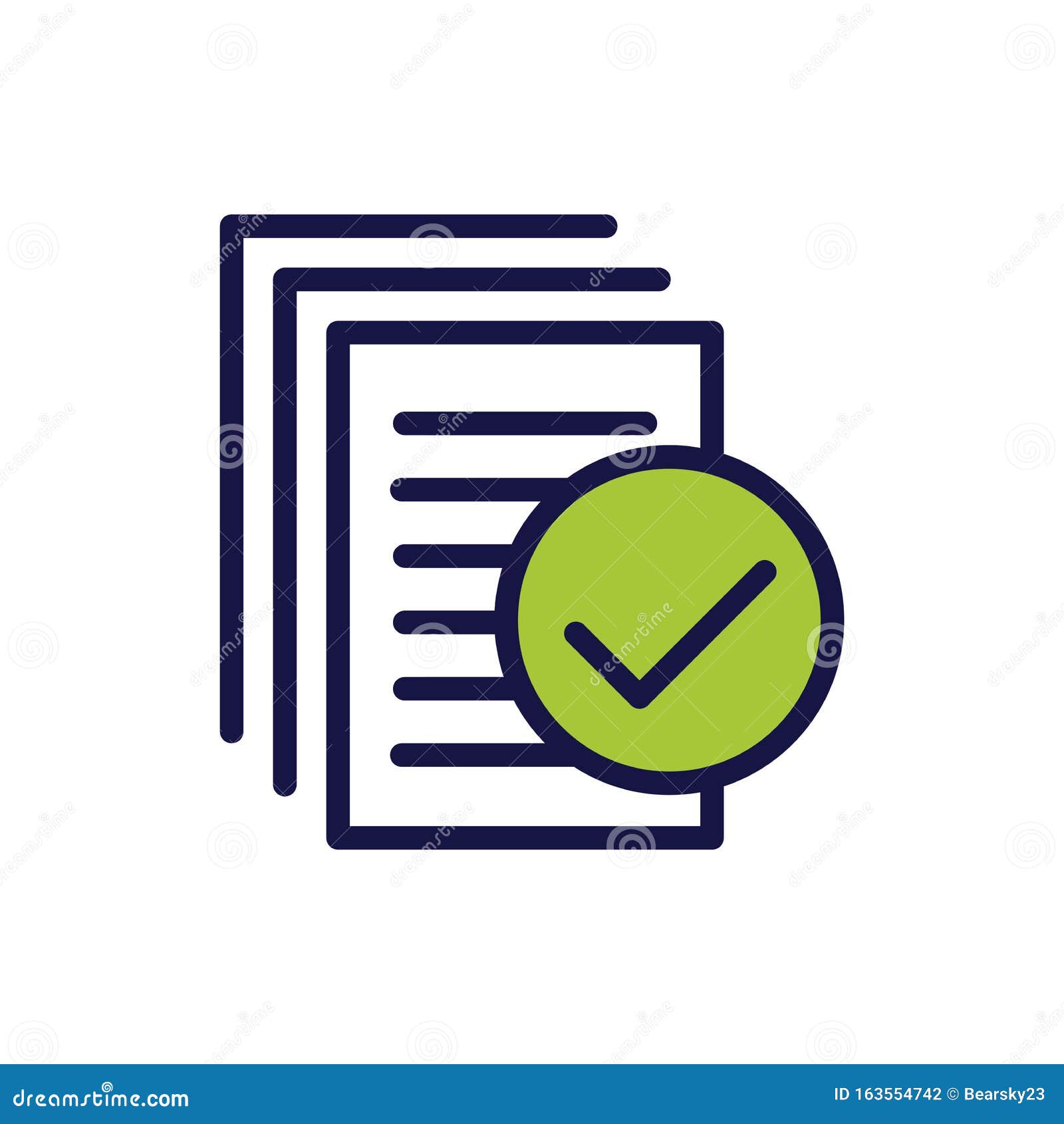 In Compliance Icon with Paper, Checks & List Stock Vector ...