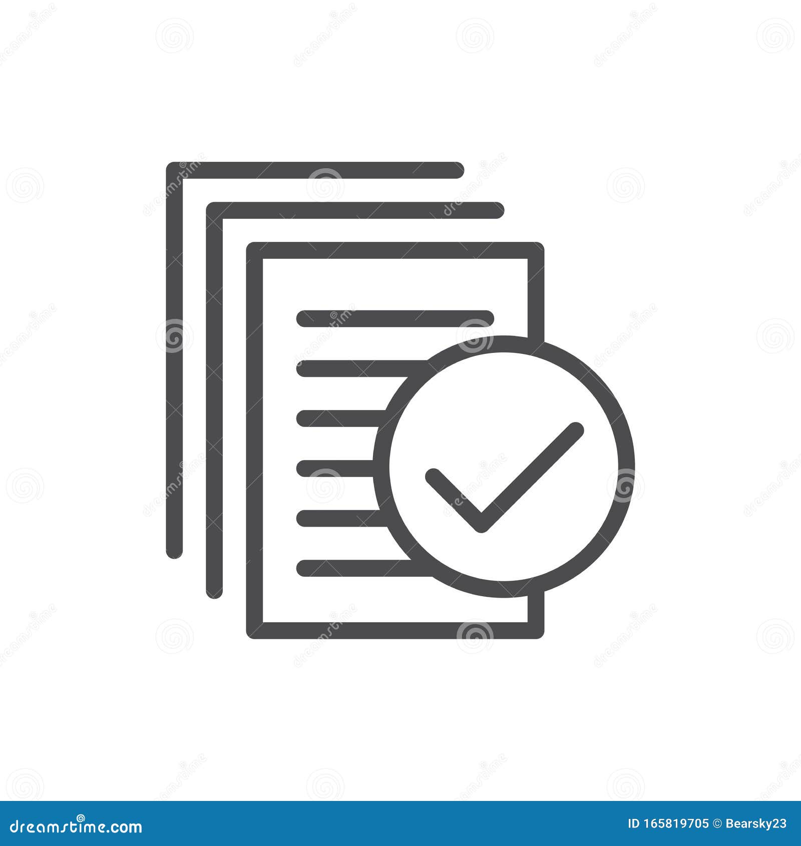 In Compliance Icon with Paper, Checks & List Stock Vector ...