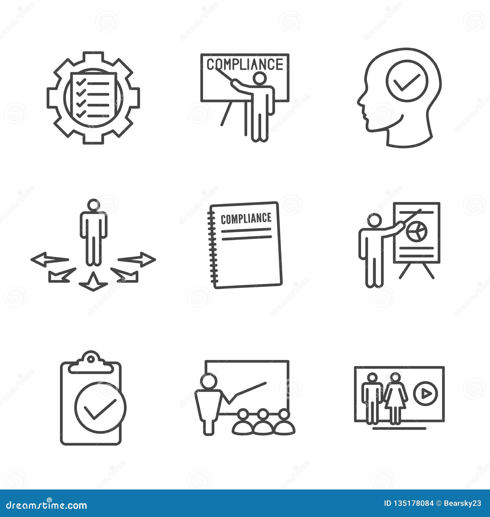 Compliance Instruction - Testing Icons with Instructor Teaching Worker ...