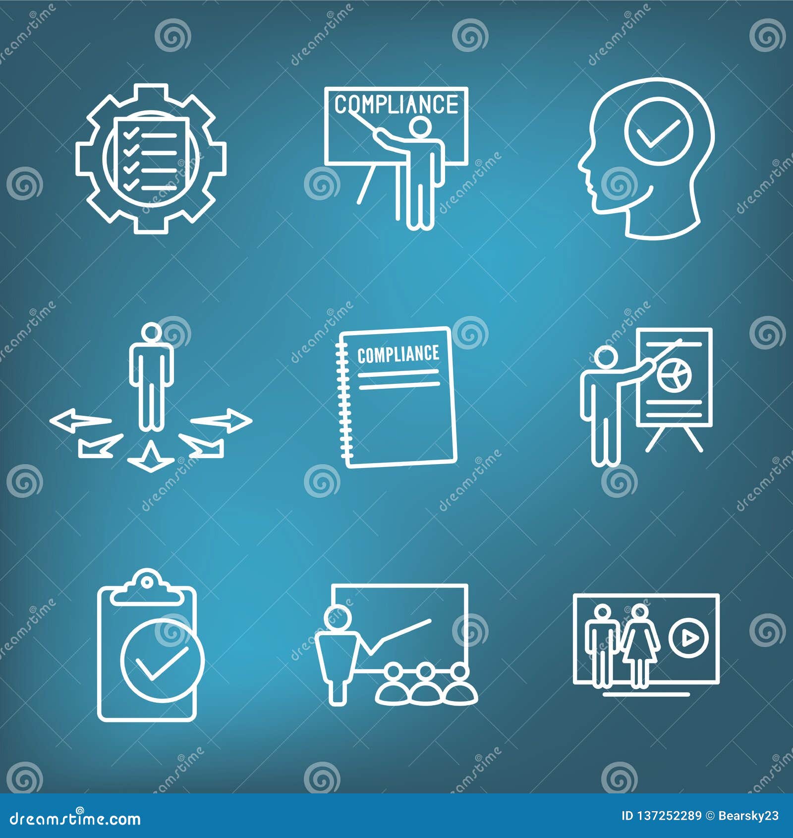 Compliance Instruction - Testing Icons With Instructor Teaching Worker ...